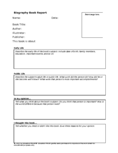 Biography Book Report Template - PROFESSIONAL TEMPLATES | PROFESSIONAL ...