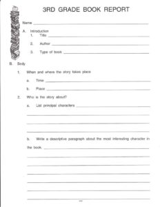 Book Report Template 2Nd Grade (6) - PROFESSIONAL TEMPLATES ...