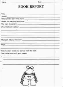 3rd Grade Book Report Template Free Fabulous Book Report Outline 5th ...