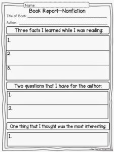 Book Report Template 4Th Grade (4) - PROFESSIONAL TEMPLATES ...