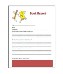 Book Report Template Middle School (2) - PROFESSIONAL TEMPLATES ...