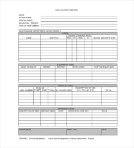 Employee Daily Report Template (4) - PROFESSIONAL TEMPLATES ...