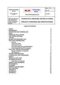 Hydrostatic Pressure Test Report Template (4) - PROFESSIONAL TEMPLATES ...