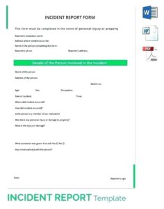 Incident Report Log Template (4) - PROFESSIONAL TEMPLATES ...