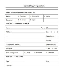 Near Miss Incident Report Template (4) - PROFESSIONAL TEMPLATES ...