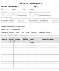 Operative Report Template (3) - PROFESSIONAL TEMPLATES | PROFESSIONAL ...