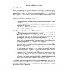 Physics Lab Report Template (9) - PROFESSIONAL TEMPLATES | PROFESSIONAL ...