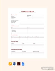 Shift Report Template (7) - PROFESSIONAL TEMPLATES | PROFESSIONAL TEMPLATES
