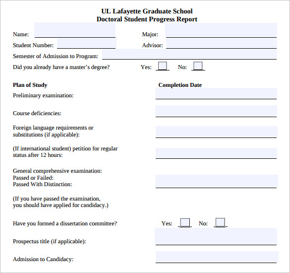 Student Progress Report Template 1 PROFESSIONAL TEMPLATES