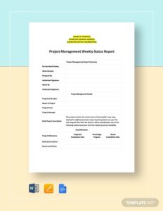 Weekly Progress Report Template Project Management (1) - PROFESSIONAL ...