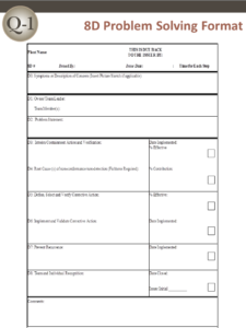 8D Report Format Template - PROFESSIONAL TEMPLATES | PROFESSIONAL TEMPLATES