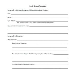 Book Report Template Grade 1 (4) - PROFESSIONAL TEMPLATES ...