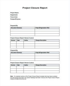 Closure Report Template (1) - PROFESSIONAL TEMPLATES | PROFESSIONAL ...
