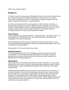 Focus Group Discussion Report Template - PROFESSIONAL TEMPLATES ...