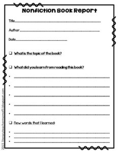 Nonfiction Book Report Template (3) - PROFESSIONAL TEMPLATES ...