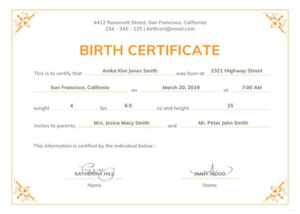 Official Birth Certificate Template (5) - PROFESSIONAL TEMPLATES ...