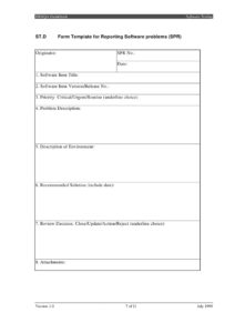 Software Problem Report Template (5) - PROFESSIONAL TEMPLATES ...