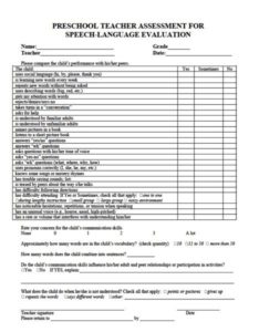 Speech And Language Report Template (2) - PROFESSIONAL TEMPLATES ...
