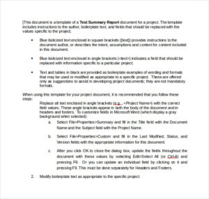 Template For Summary Report (3) - PROFESSIONAL TEMPLATES | PROFESSIONAL ...