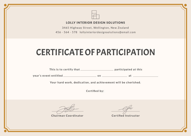 Conference Participation Certificate Template (5) - PROFESSIONAL ...
