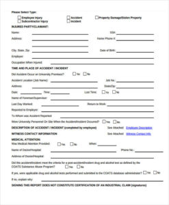 Construction Accident Report Template (14) - PROFESSIONAL TEMPLATES ...