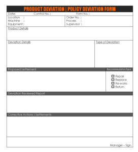 Deviation Report Template (2) - PROFESSIONAL TEMPLATES | PROFESSIONAL ...