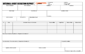 Deviation Report Template (3) - PROFESSIONAL TEMPLATES | PROFESSIONAL ...