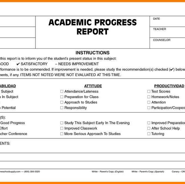 Educational Progress Report Template (5) - PROFESSIONAL TEMPLATES ...