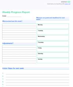 Engineering Progress Report Template - PROFESSIONAL TEMPLATES ...
