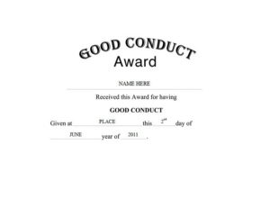 Good Conduct Certificate Template (2) - PROFESSIONAL TEMPLATES ...