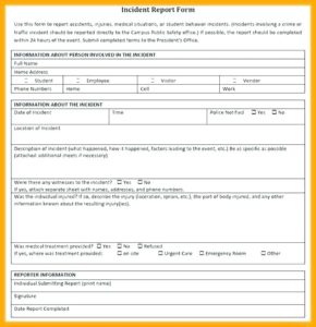 Incident Report Form Template Qld - PROFESSIONAL TEMPLATES ...