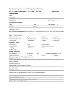 Injury Report Form Template (1) - PROFESSIONAL TEMPLATES | PROFESSIONAL ...