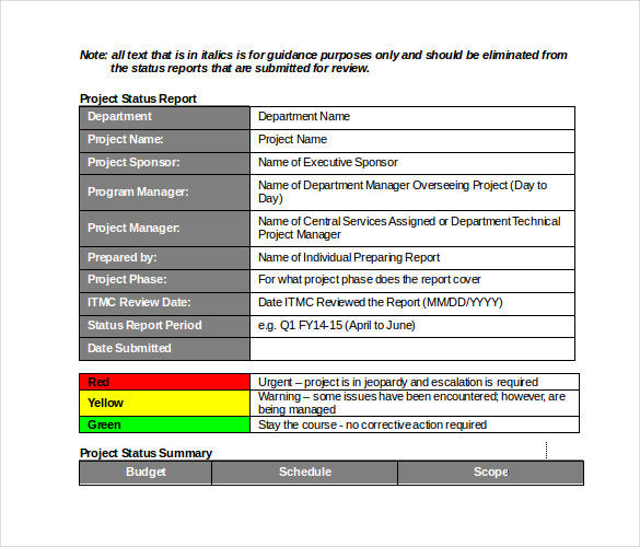 Monthly Project Progress Report Template PROFESSIONAL TEMPLATES