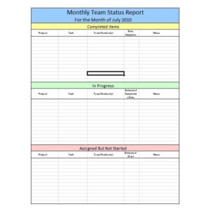 Monthly Project Progress Report Template (1) - PROFESSIONAL TEMPLATES ...