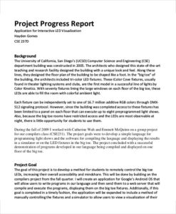 Research Project Progress Report Template (6) - PROFESSIONAL TEMPLATES ...