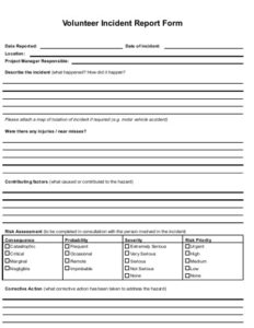 Volunteer Report Template (1) - PROFESSIONAL TEMPLATES | PROFESSIONAL ...