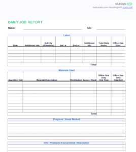 Work Summary Report Template (2) - PROFESSIONAL TEMPLATES ...