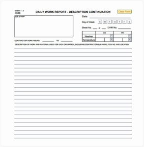 Daily Work Report Template (3) - PROFESSIONAL TEMPLATES | PROFESSIONAL ...