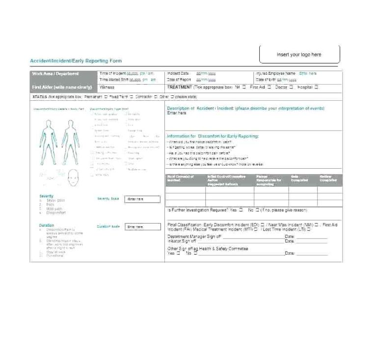 First Aid Incident Report Form Template (5) - PROFESSIONAL TEMPLATES ...