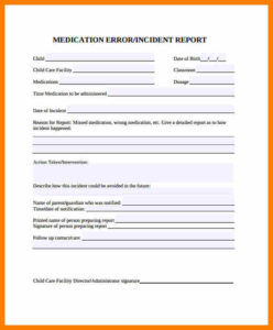 Medication Incident Report Form Template (5) - PROFESSIONAL TEMPLATES ...