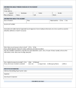 Police Incident Report Template - PROFESSIONAL TEMPLATES | PROFESSIONAL ...