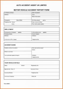 Vehicle Accident Report Form Template (2) - PROFESSIONAL TEMPLATES ...