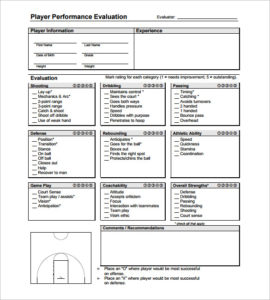 Basketball Player Scouting Report Template - PROFESSIONAL TEMPLATES ...
