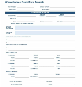 Blank Police Report Template (2) - PROFESSIONAL TEMPLATES ...