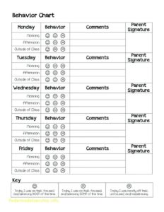 Daily Behavior Report Template (5) - PROFESSIONAL TEMPLATES ...