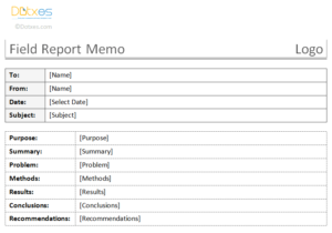 Field Report Template (4) - PROFESSIONAL TEMPLATES | PROFESSIONAL TEMPLATES