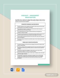 Sexual Harassment Investigation Report Template - PROFESSIONAL ...