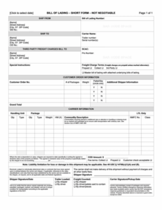 Blank Bol Template - PROFESSIONAL TEMPLATES | PROFESSIONAL TEMPLATES