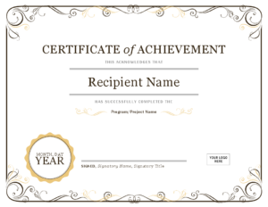 Blank Certificate Of Achievement Template (2) - PROFESSIONAL TEMPLATES ...