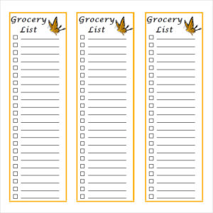 Blank Grocery Shopping List Template (1) - PROFESSIONAL TEMPLATES ...